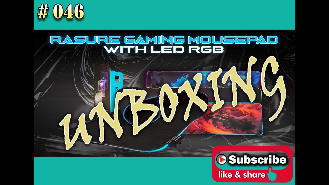 RASURE Gaming Mousepad extended RGB Large UNboxing 2021 - YouTube