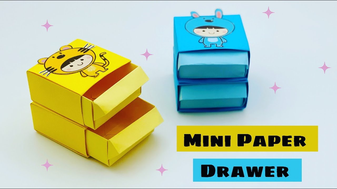 DIY PAPER CHEST OF DRAWERS / Paper Craft / Easy Origami Storage Box DIY ...