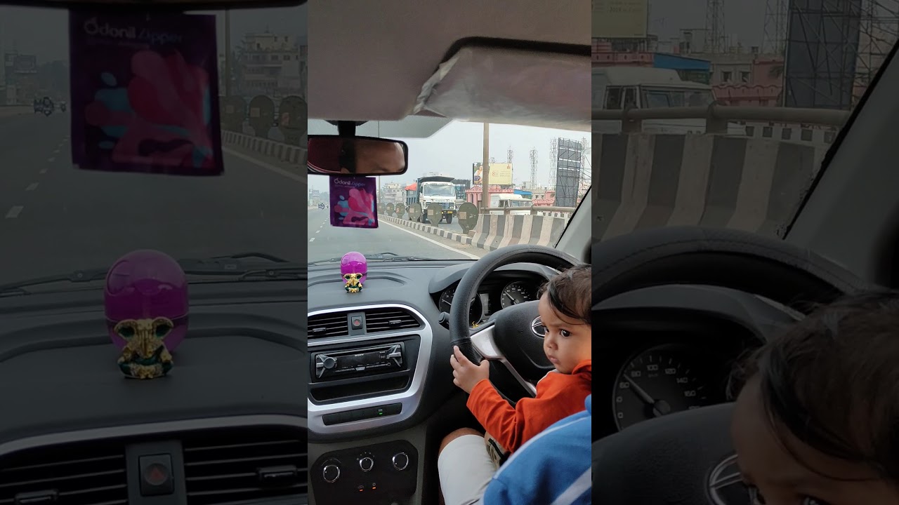 Dudu driving car with Mama ji - YouTube