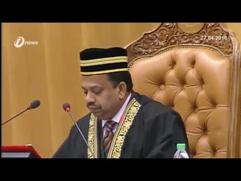 Datuk Vigneswaran Sworn In As President Of Dewan Negara - YouTube