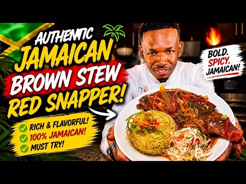 Yard Style Flavor! 🇯🇲 Jamaican Brown Stew Red Snapper Fish | Authentic Island Recipe