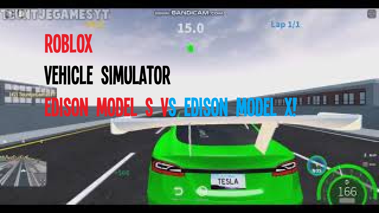Vehicle Simulator - Edison Model S vs Model X #1! (Roblox) - YouTube