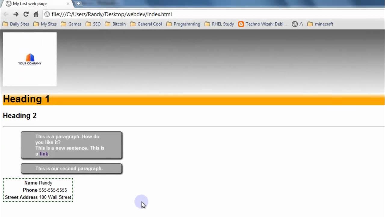 HTML and CSS Tutorial Video 8 - Web Directory Structure - YouTube