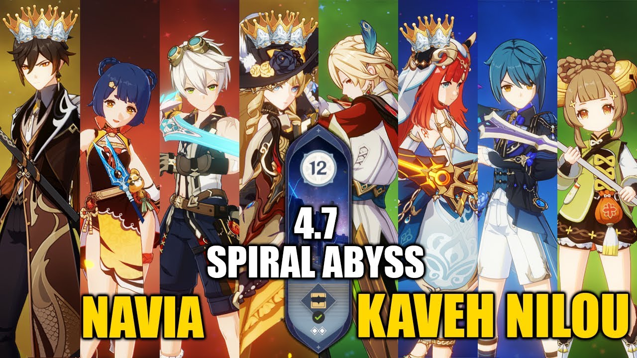 C0 Navia & C0R1 Nilou C2 Kaveh 4.7 Spiral Abyss - YouTube