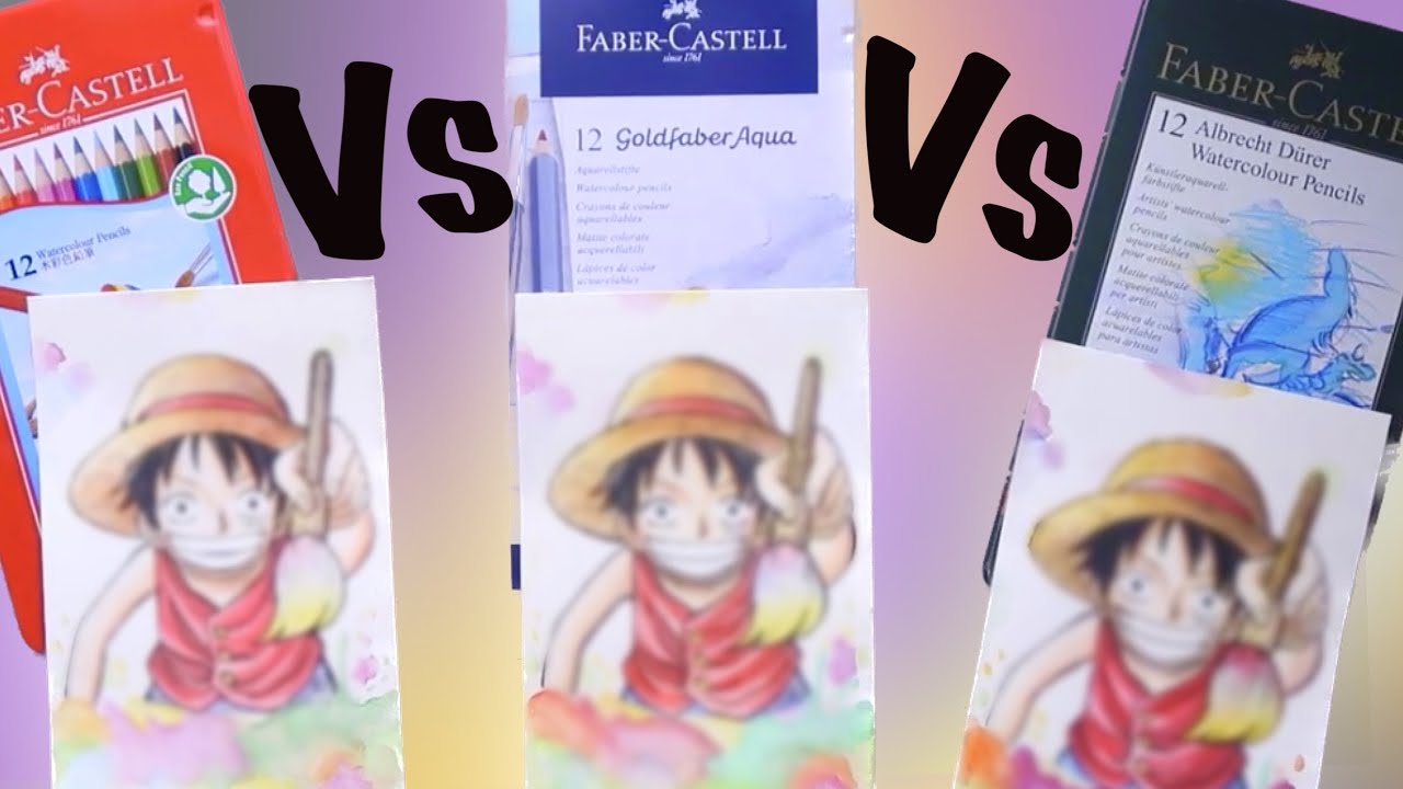Drawing LUFFY ONE PIECE (Faber-Castell Albrecht Dürer VS goldfaber Aqua ...