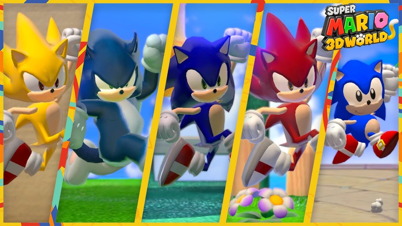 Sonic in Super Mario 3D World (Wii U) | Full Playthrough 4K - YouTube