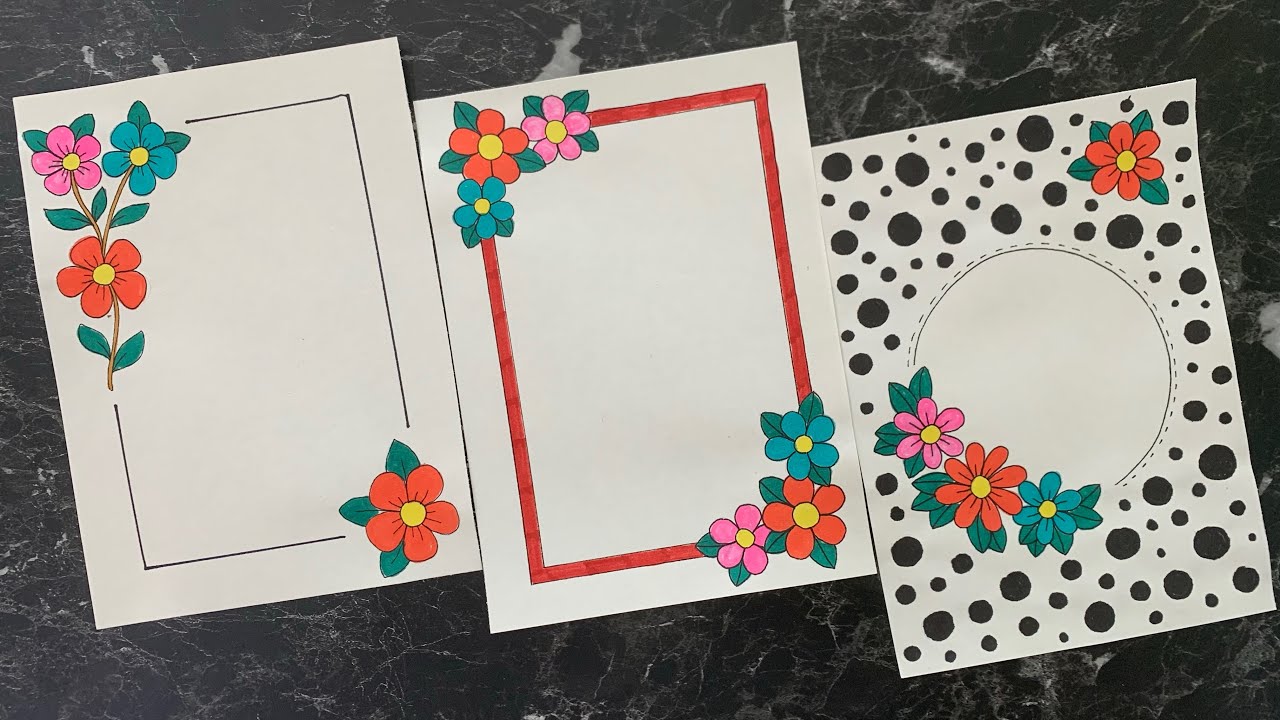 3 Beautiful Border Designs/Project Work Designs/Title Page/Book/Project ...