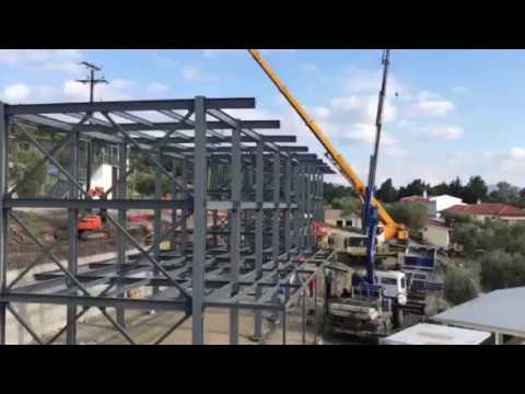 ΚΑΤΑΣΚΕΥΗ ΜΕΤΑΛΛΙΚΟΥ ΚΤΙΡΙΟΥ ''ΛΑΓΟΜΑΝΔΡΑ HOTEL ΧΑΛΚΙΔΙΚΗΣ'' - YouTube