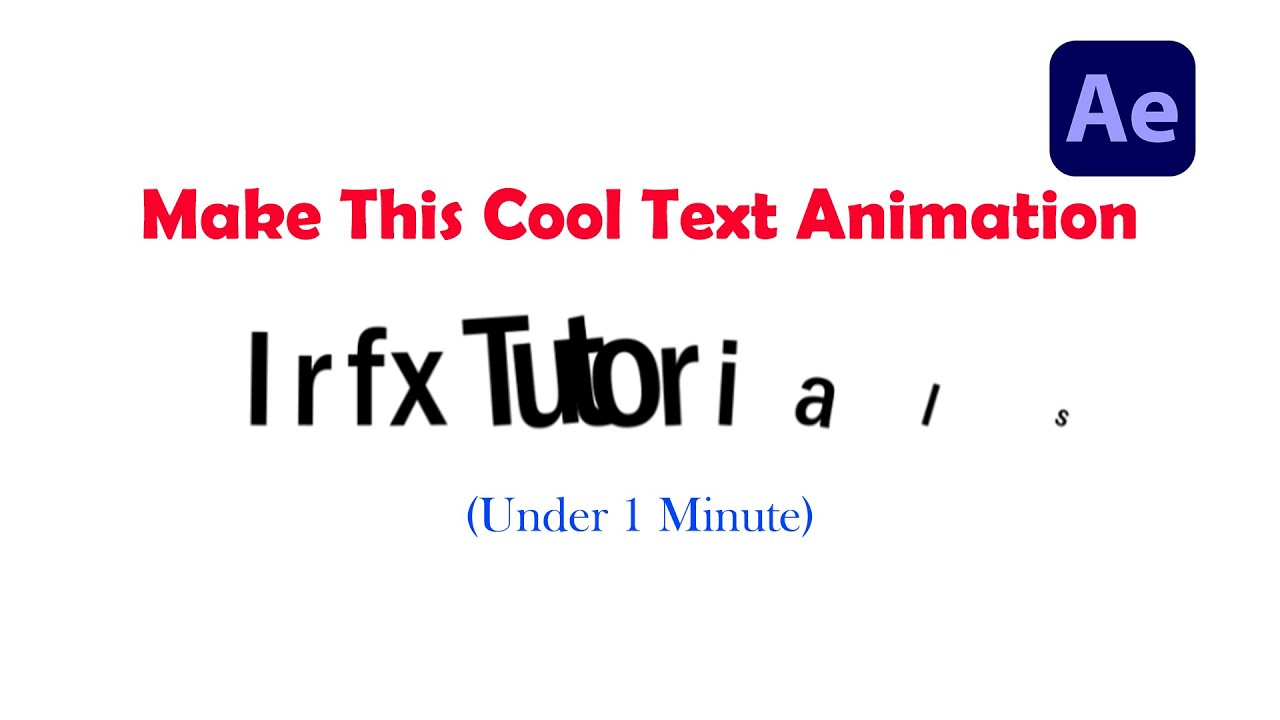How to Make Smooth Text Animation in After Effects (Under 60 Seconds ...