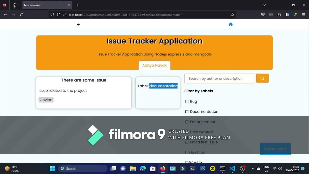 Issue Tracker application using Nodejs, Expressjs and MongoDB - YouTube