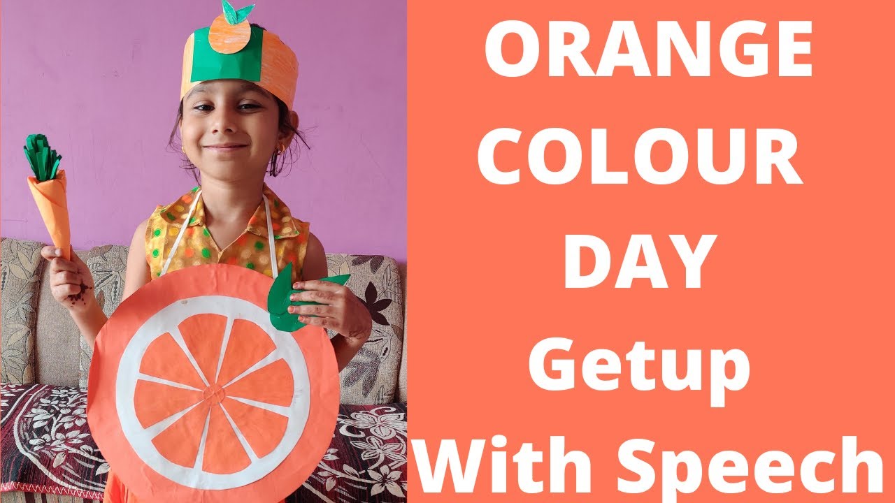 Orange colour day dress for kids 🍊| Orange colour day for kids 🙂 ...
