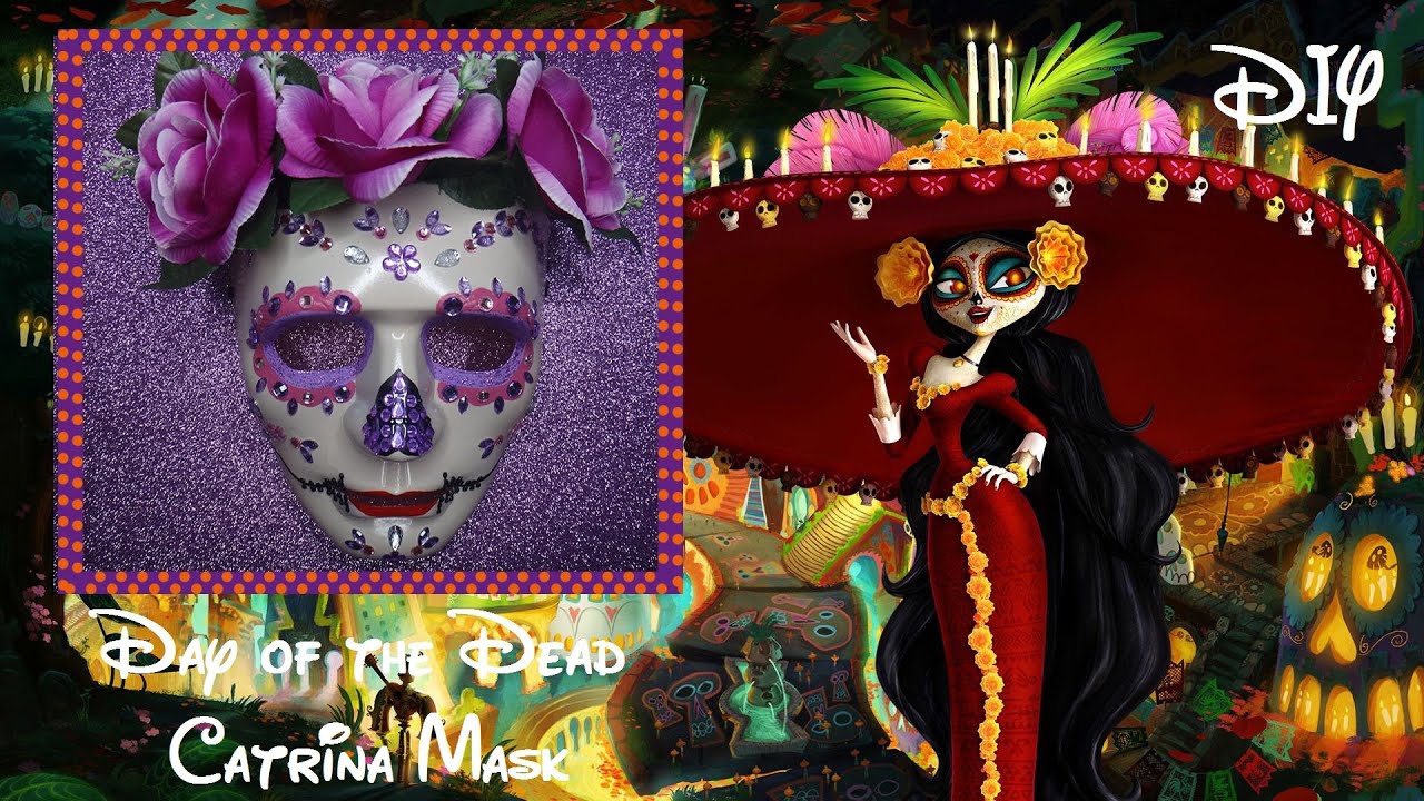 Day of the Dead Catrina Mask - YouTube