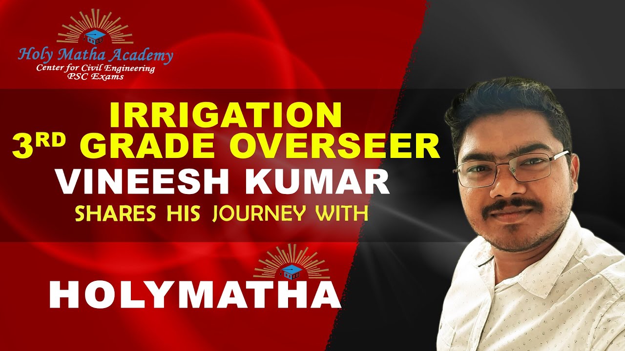 Kerala PSC success story | IRRIGATION 3RD GRADE OVERSEER - VINEESH KUMAR | Motivational talk ...
