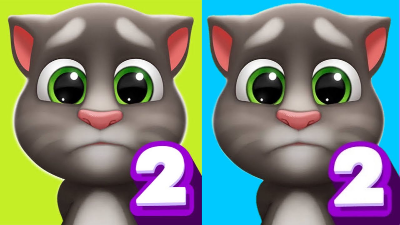Rainbow Green Vs Blue Color My Talking Tom 2 Vs My Talking Tom 2 - YouTube