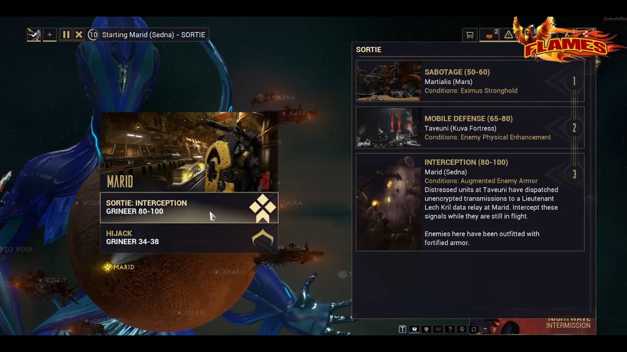 Warframe Marid (Sedna) Mission Interception level 80-100 - YouTube