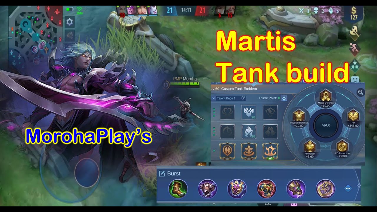 Moroha Play's - Martis tank build Mobile Legends - YouTube