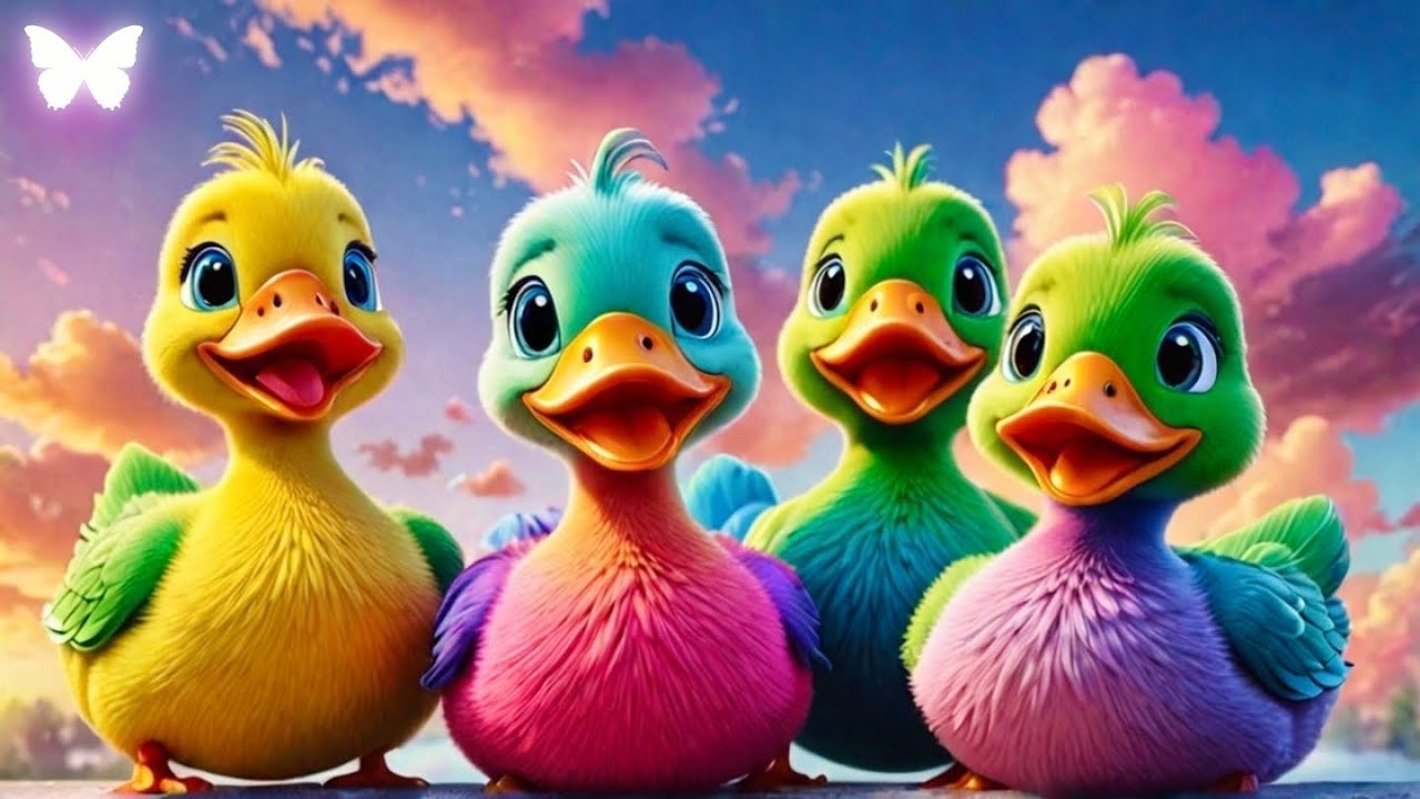 Five Little Ducks Song | Colorful Ducks | BluLoo Nursery Rhymes & Kids ...