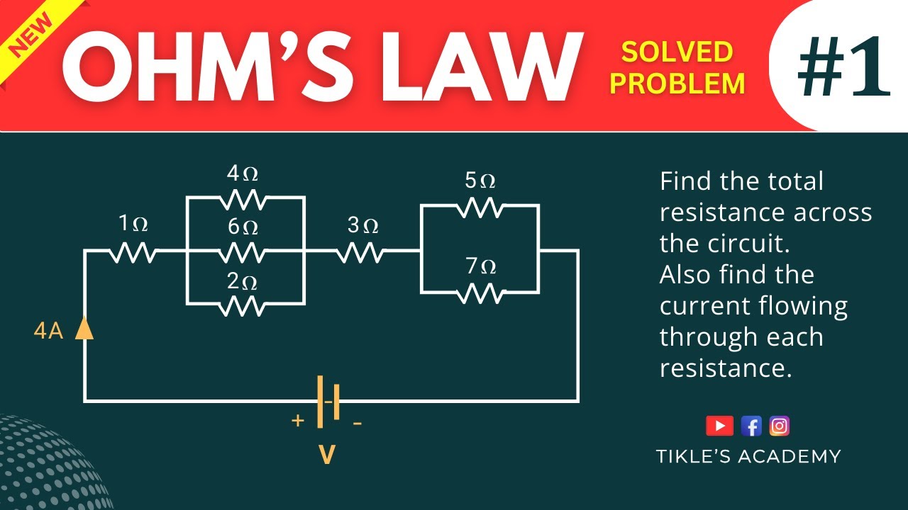 OHM'S LAW SOLVED PROBLEM 1 IN ELECTRICAL ENGINEERING @TIKLESACADEMY ...