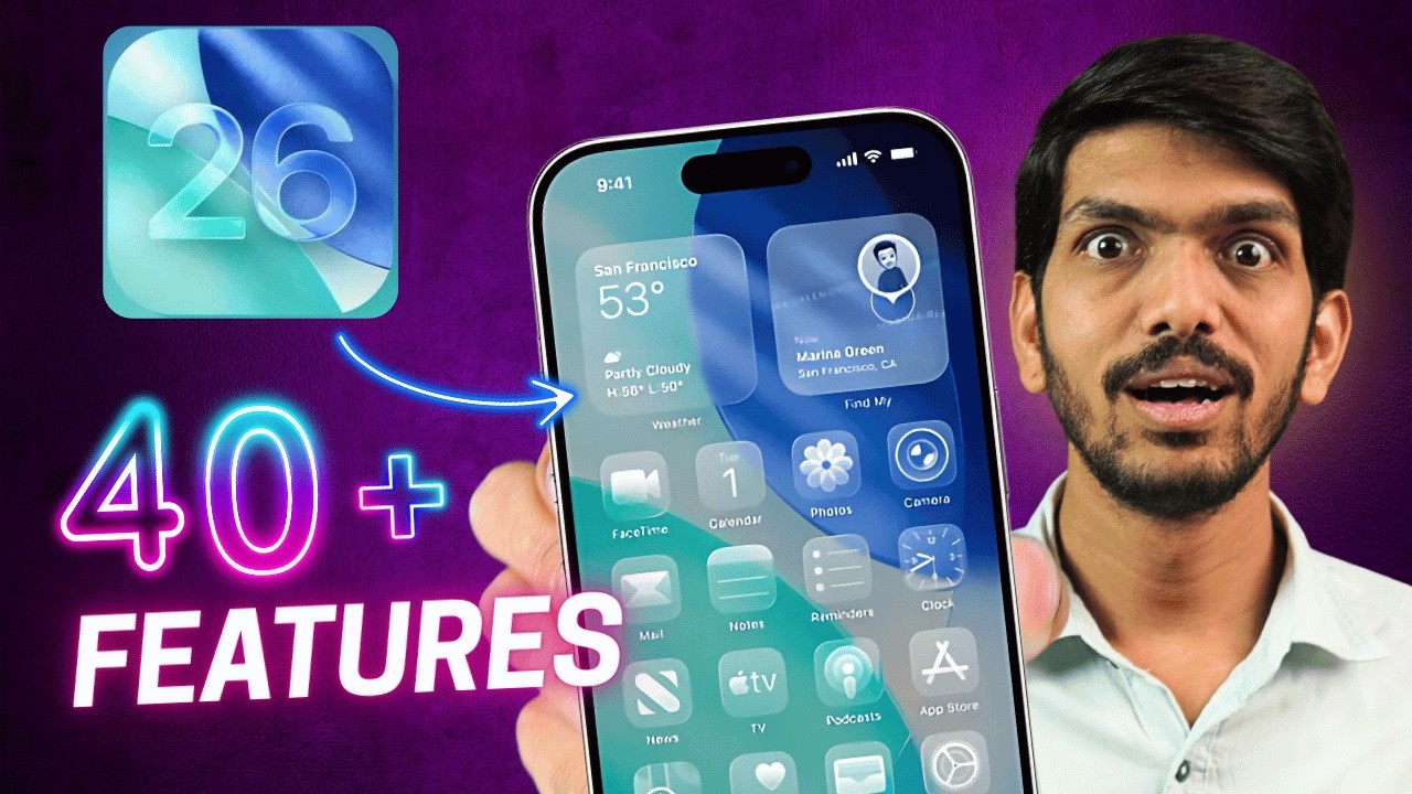 iOS 26 Stable Update Released - What's New in Hindi - 40+ Features of iOS 26 Explained 🤯🔥 - YouTube