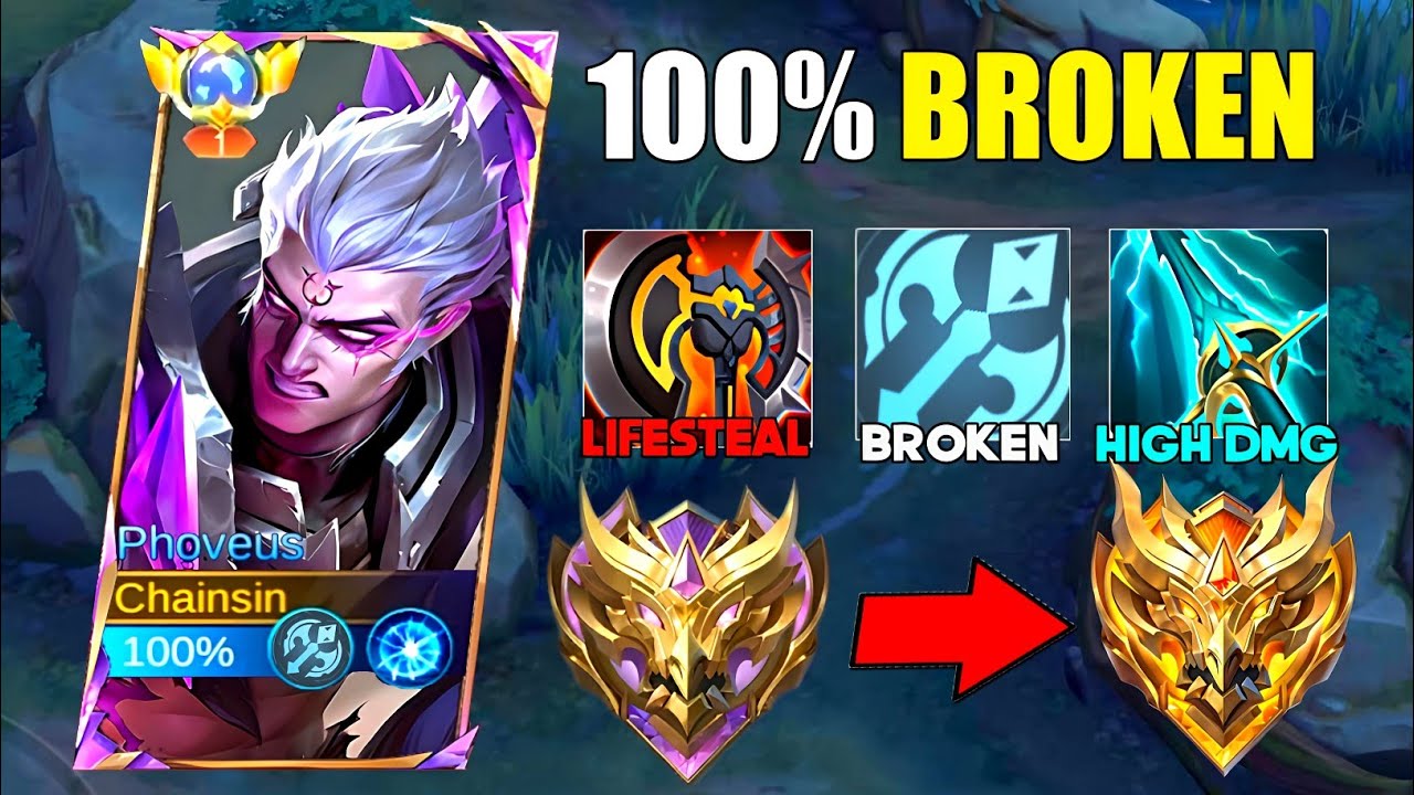 FINALLY!!PHOVEUS NEW BEST FULL DAMAGE BUILD FOR EXP LANE IN RANK!(100 ...