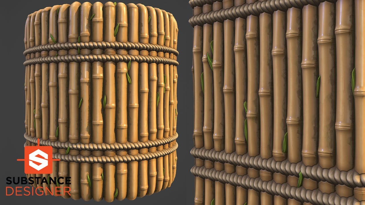 Substance Designer - Stylized Bamboo Material - YouTube