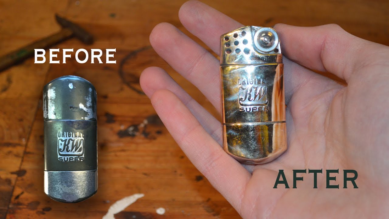Restore an old vintage fuel lighter from the 1930s. - YouTube