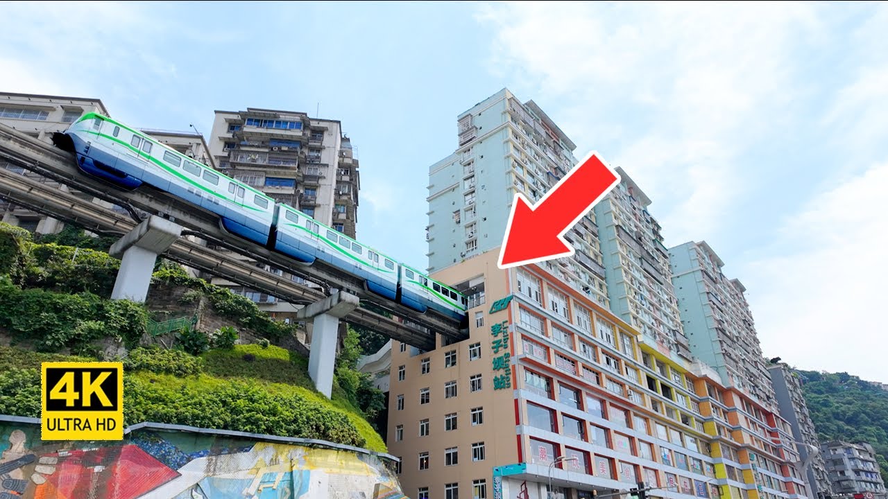 Riding China’s Most Thrilling Monorail Through Buildings | Chongqing ...