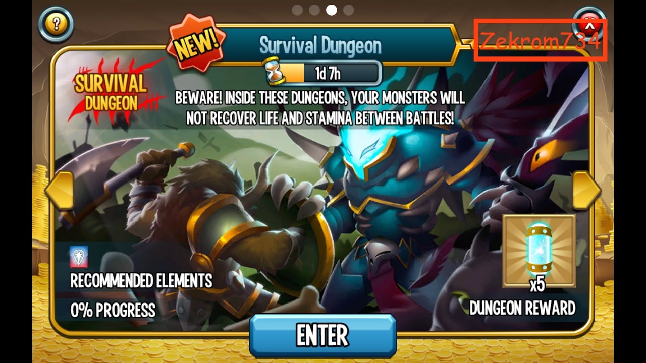 Monster Legends, The Survival Dungeon - YouTube