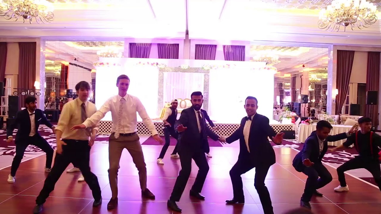 GROOMSMEN DANCE SURPRISE FOR BRIDE - YouTube