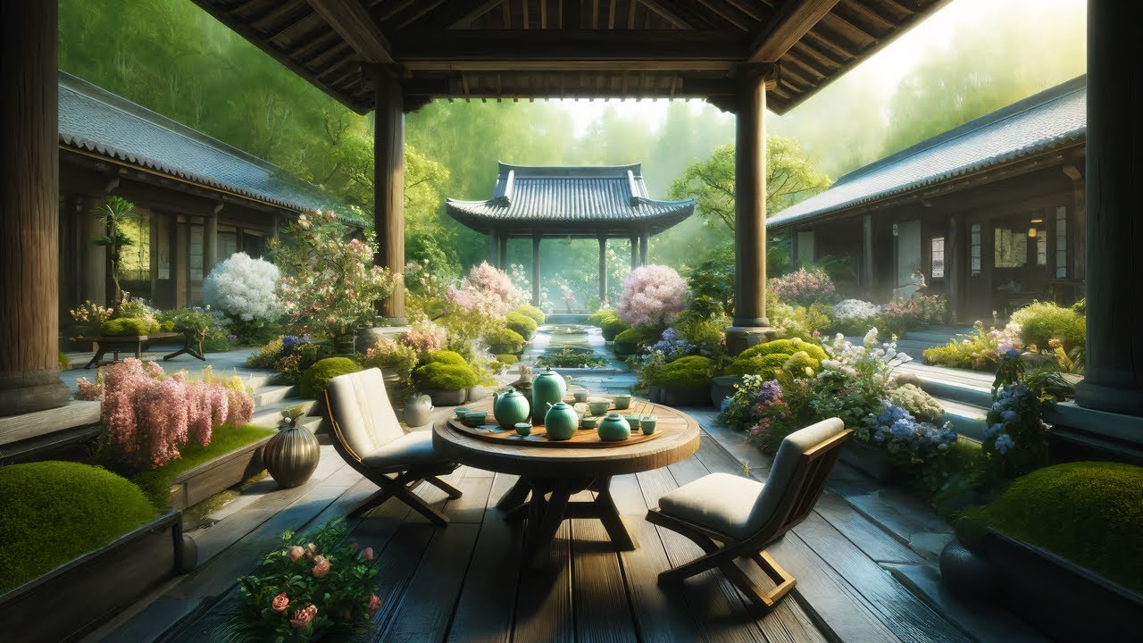 Spring Zen Tea Garden The Essence of Tranq #teatime #relaxing #garden ...
