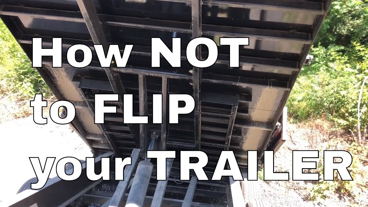Dump Trailer Tipping Over - YouTube