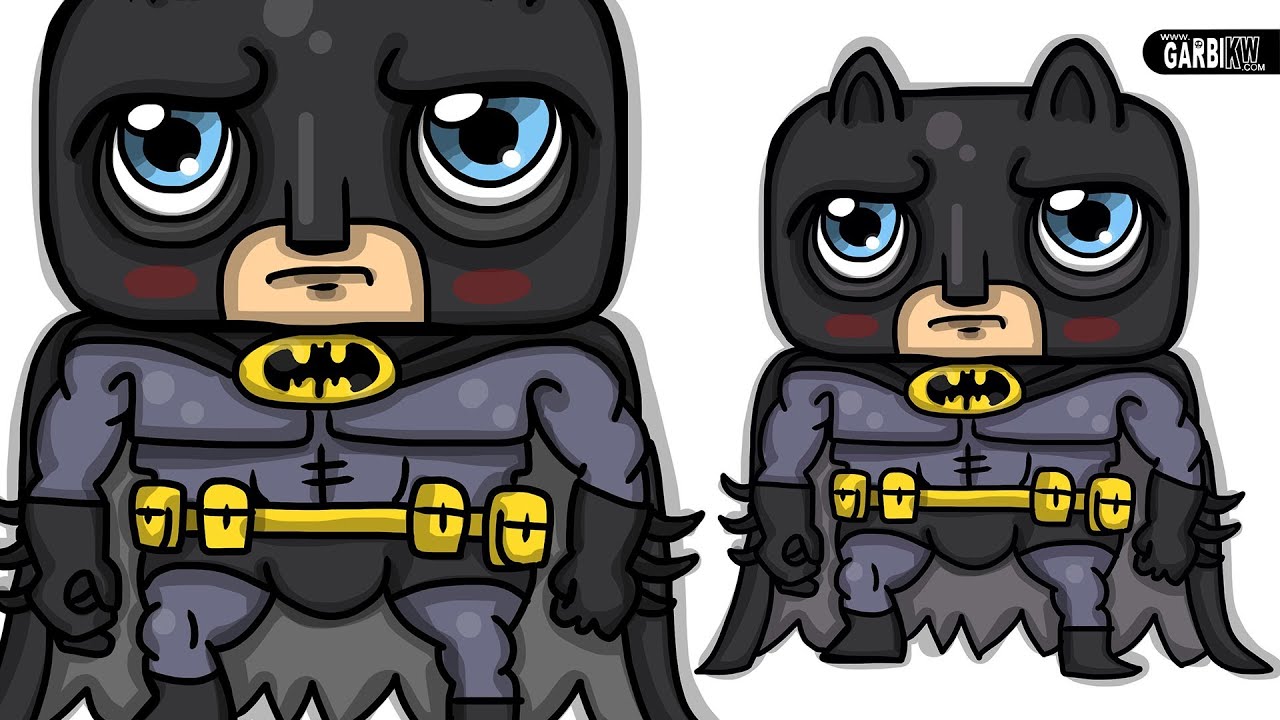 How To Draw Cartoon Batman by Garbi KW - YouTube