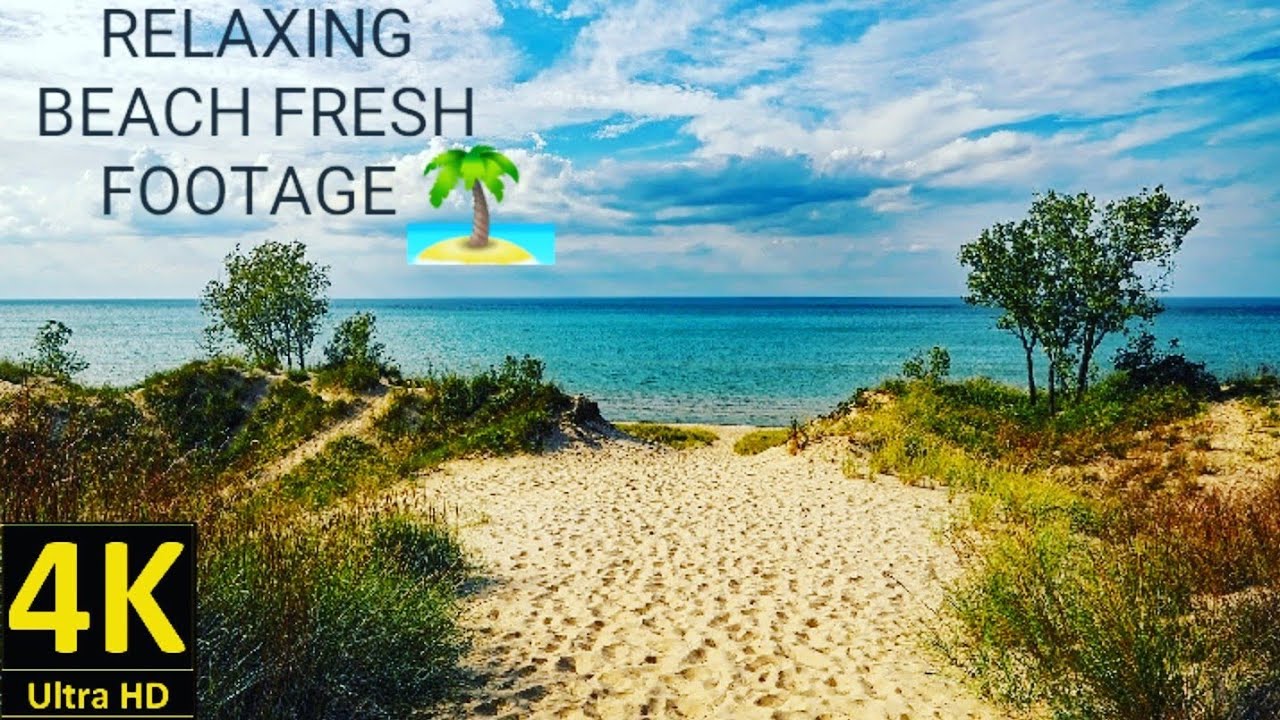 Amazing Beach 4K Footage: Peaceful Sounds Included With Fresh Air ♡Must ...