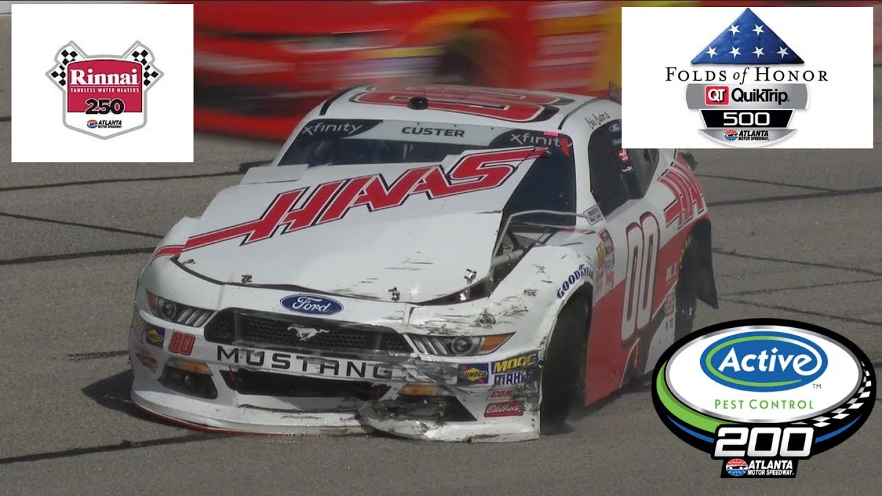 All NASCAR Crashes From Atlanta - 2/24 - 2/25/2018 - YouTube