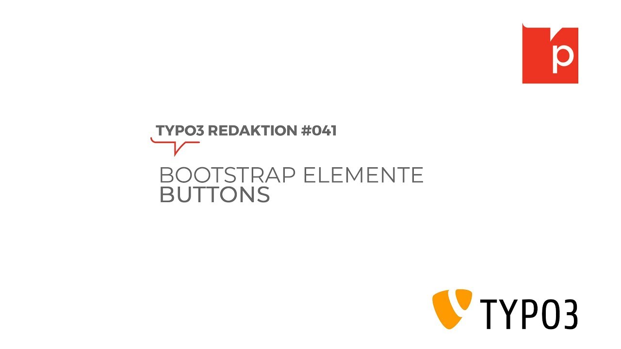 TYPO3#041 Bootstrap Elemente: Buttons - YouTube
