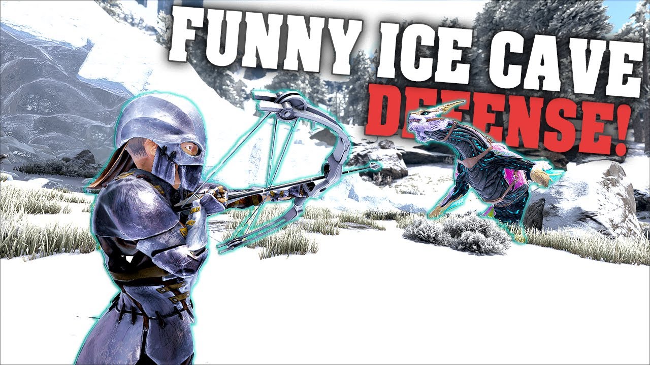 Ark Ice Cave PVP! Luckiest Compound Bow Shot! | Ark PVP Official E#42 ...