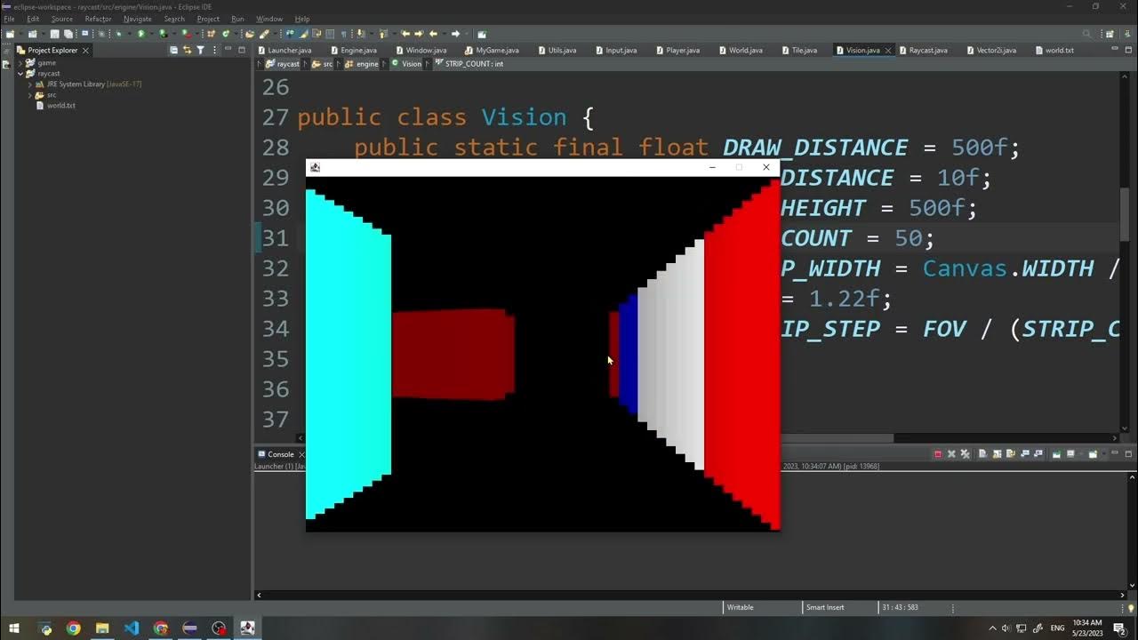 Java pseudo 3D raycast engine - YouTube