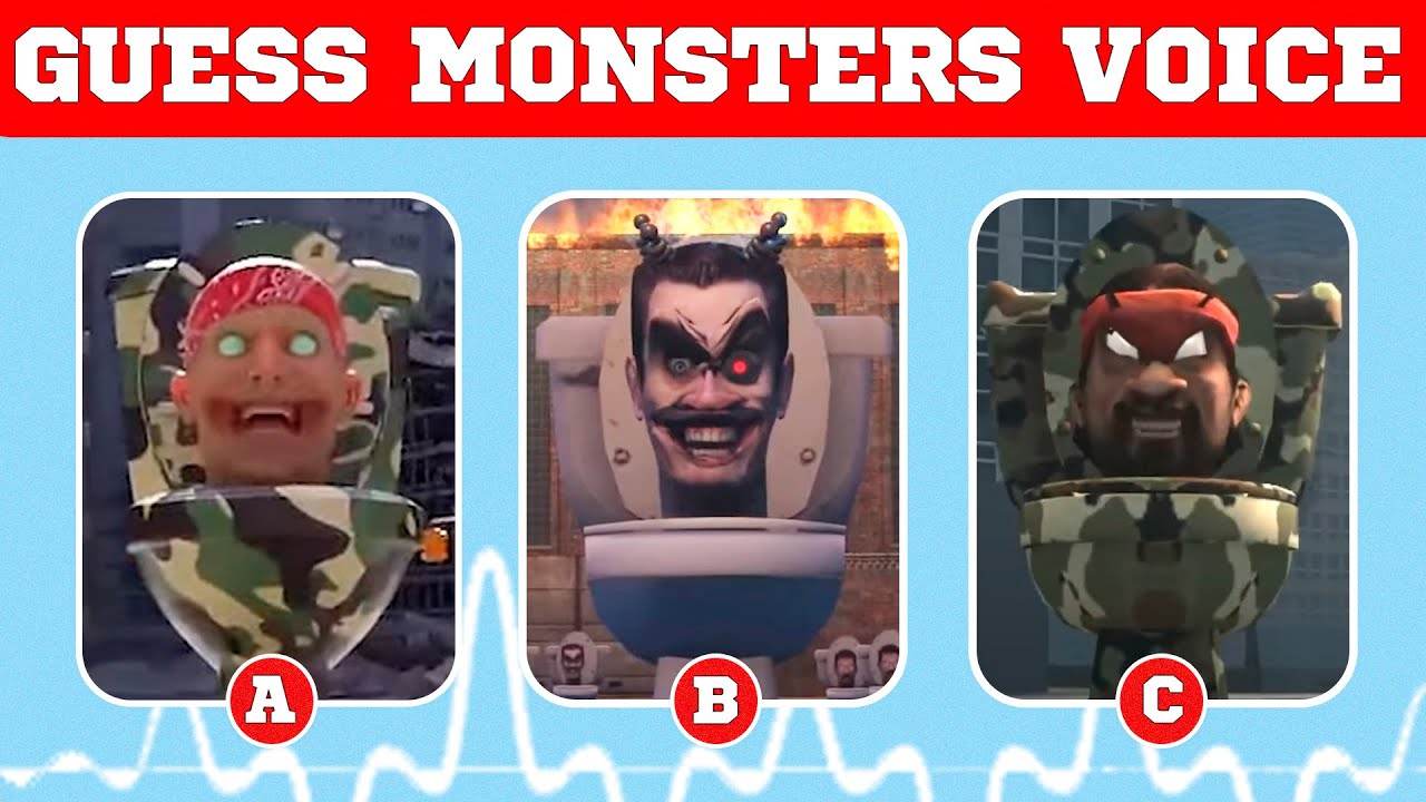 GUESS THE MONSTERS VOICE #144 GIANT CAMO TOILET SAINT CAMERAMAN Skibidi ...