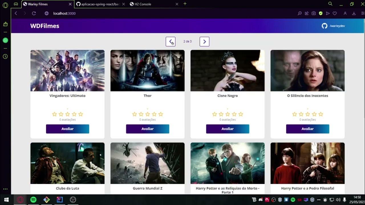 aplicaçao catálogo de filmes para avaliaçao: JAVA SPRING - YouTube
