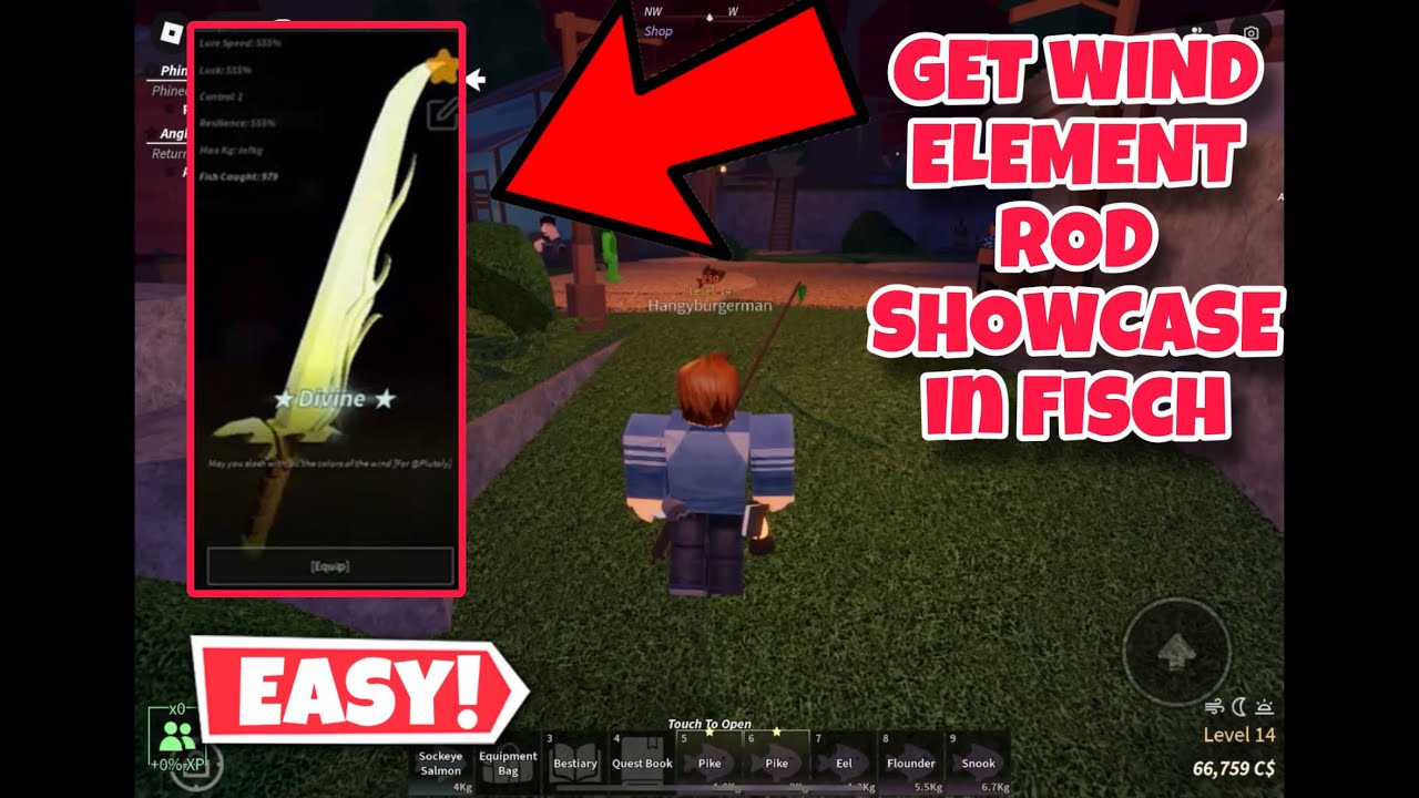 How To GET WIND ELEMENT ROD SHOWCASE in Fisch! Roblox (AirFlow) - YouTube
