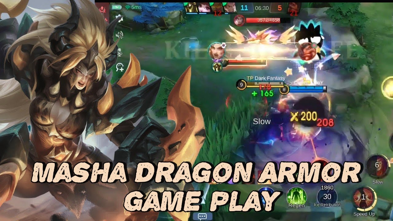 🎦[MOBILE LEGEND BANG BANG]= Masha Dragon+Armor {Game play} - YouTube