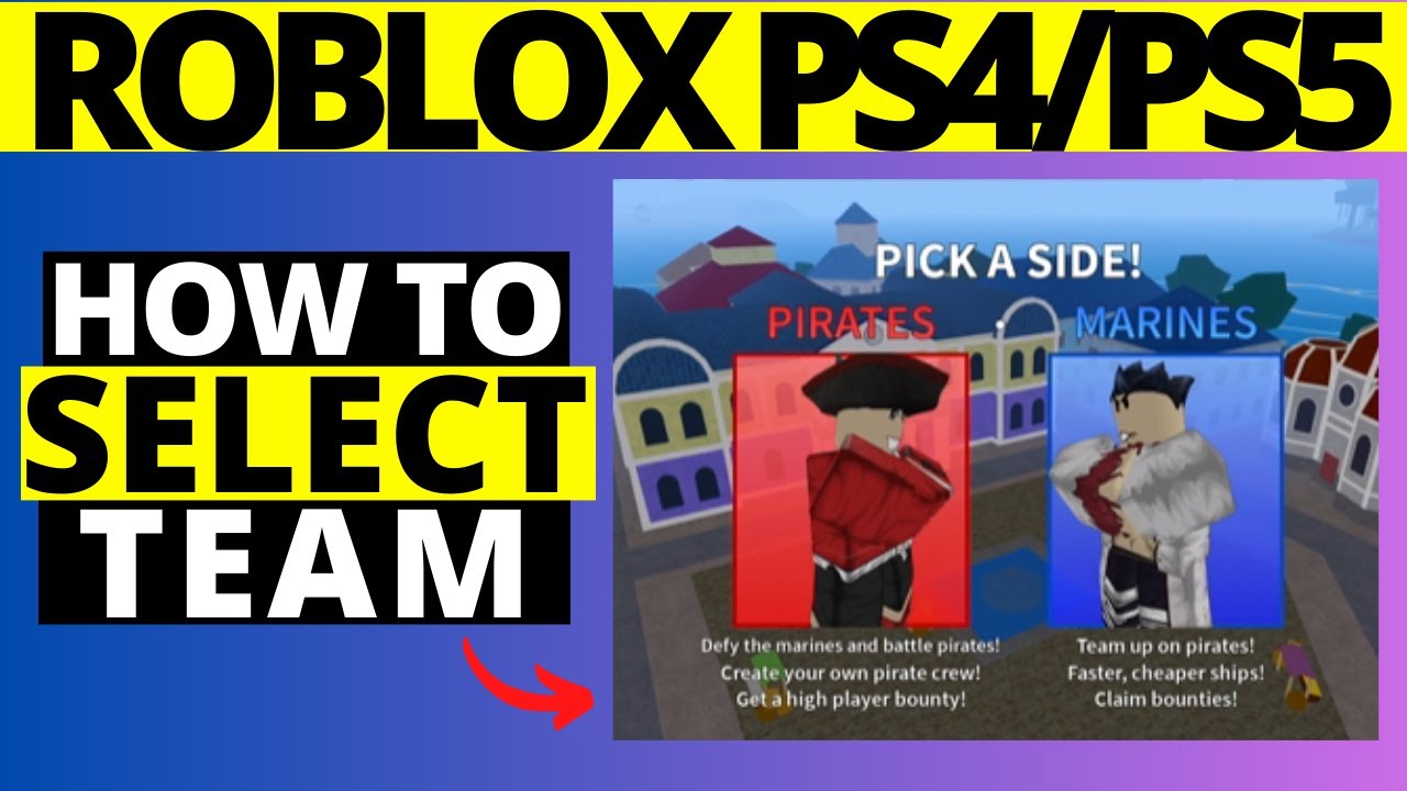 How To Select Team in Blox Fruits on Playstation Roblox PS4/PS5 - YouTube