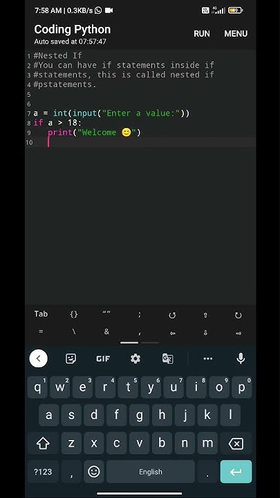 Nested if statement | python tutorial | python - YouTube