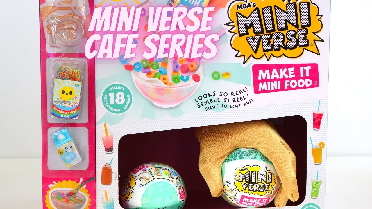 |ASMR| MINI VERSE MAKE IT MINI FOOD Cafe Series 1 MGA'S UNBOXING🍕🍟🧁 ...