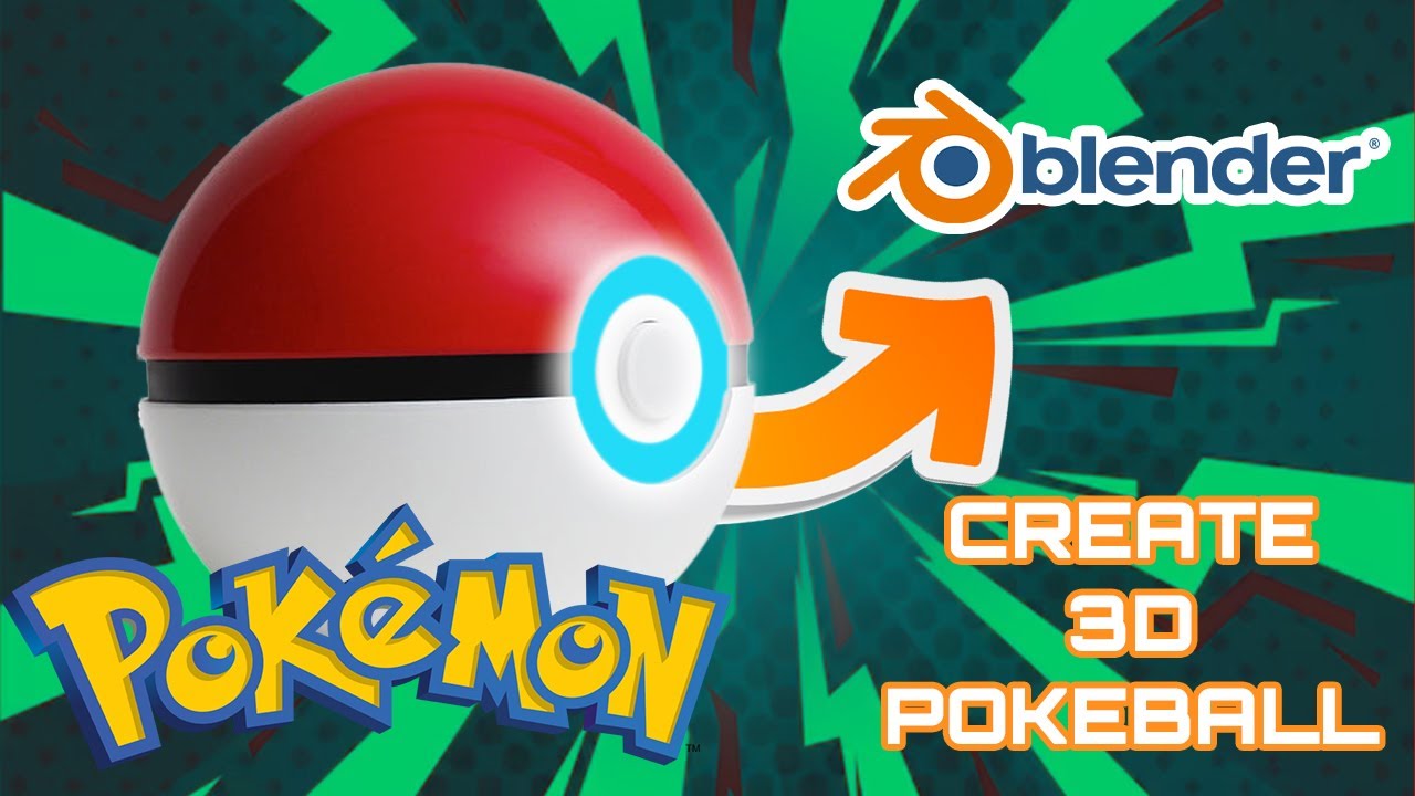 #blender Create 3D Pokeball In Blender #pokemon #3d - YouTube