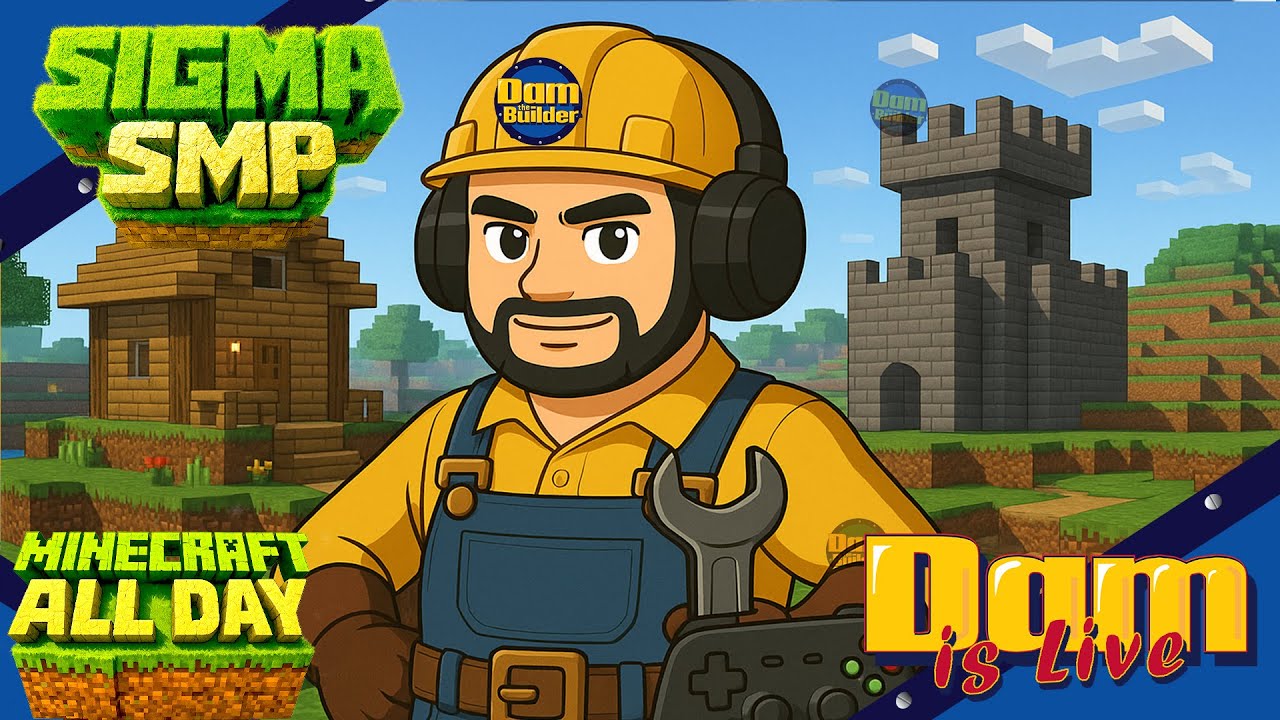 🔴Season 9 Day12 Sigma SMP | MINECRAFT ALL DAY Java & Bedrock #damthebuilder #minecraft # ...