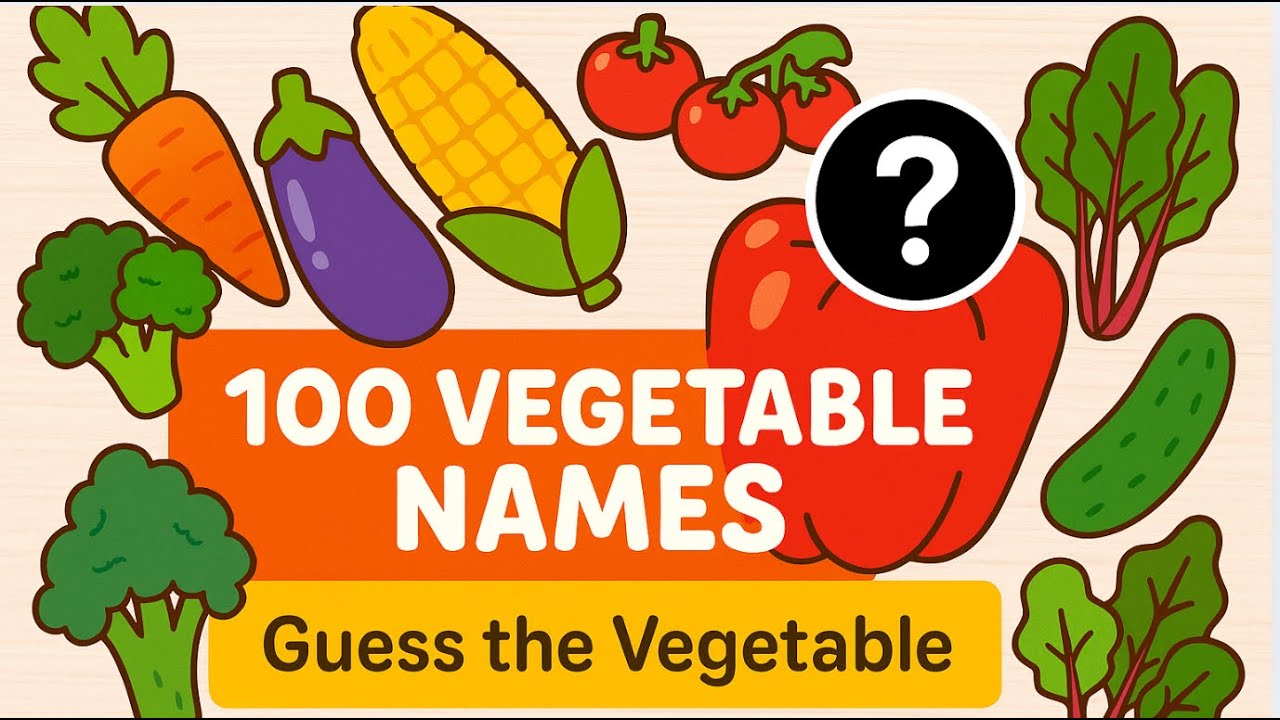 Guess the Vegetable! 🔍 Learn 100 Vegetables for Kids | Fun Learning ...