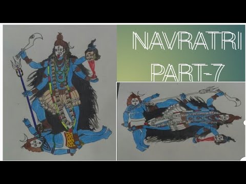 Maa kaali drawing//NAVRATRI PART-7//CRAZY ARTSY - YouTube