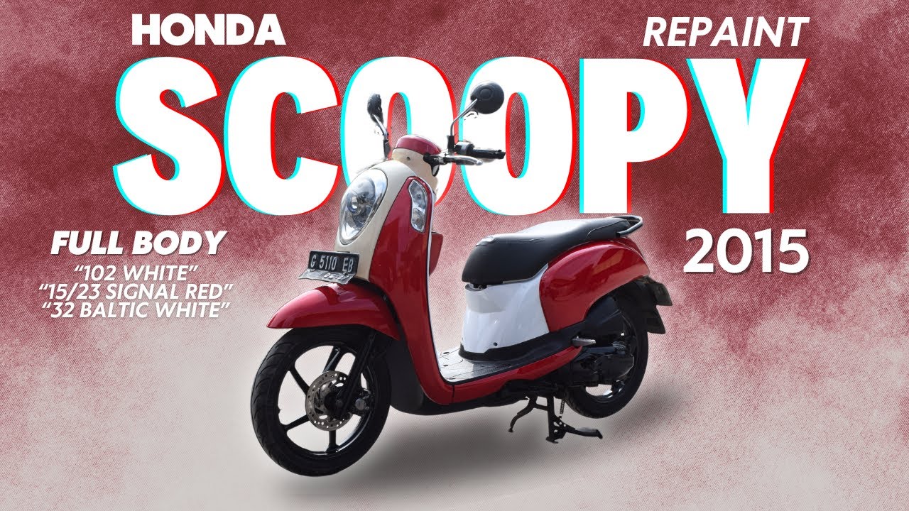 SAMURAI PAINT | REPAINT FULL BODY | HONDA SCOOPY 2015 | 102 WHITE, 23 ...