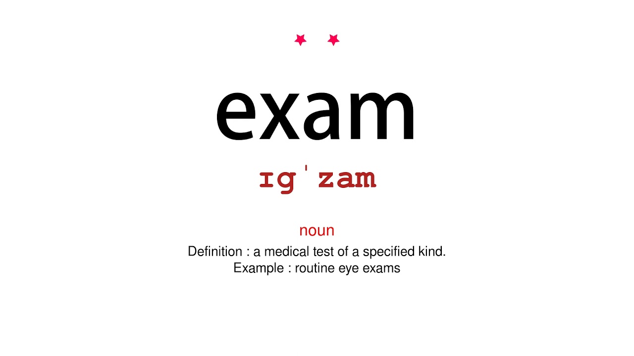 How to pronounce exam - Vocab Today - YouTube
